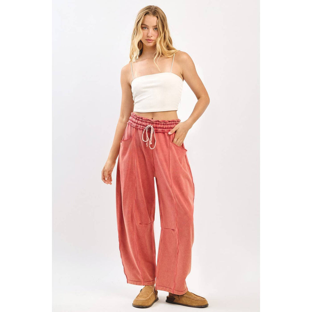 Terry Knit Barrel Pants | Teal – AddisonsWonderland